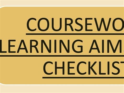 Btec Level 3 Business Unit 1 Assignment 3 Checklist Teaching Resources