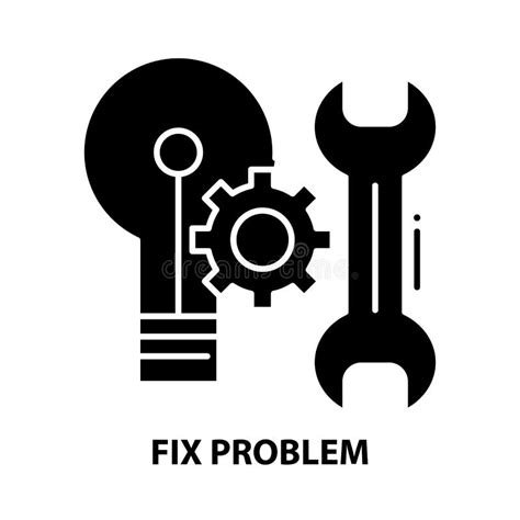 Fix Problem Icon Linear Isolated Illustration Thin Line Vector Web