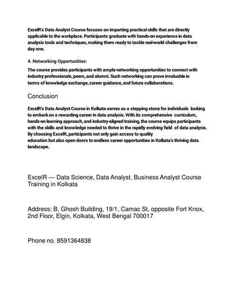 Ppt Data Analyst Course In Kolkata Ppt Powerpoint Presentation Free