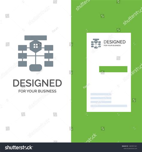 Flowchart Flow Chart Data Database Grey Stock Vector Royalty Free