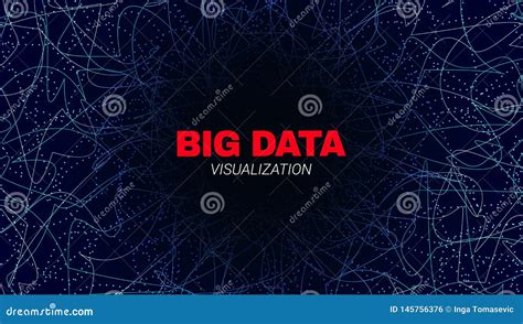 Abstract Data Stream Vector Poster Stock Vector Illustration Of