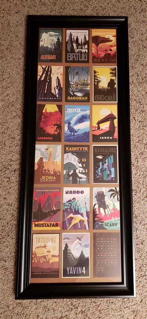 Most Of The Post Card Collection Finally Framed Galaxysedge