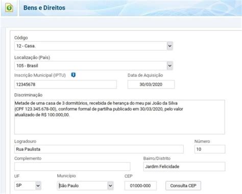 Imposto De Renda 2021 Como Declarar Imóvel Recebido De Herança