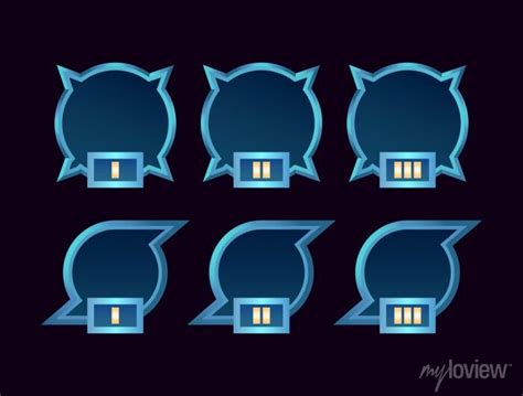 Set Of Fantasy Game Ui Border Avatar Frame With Grade For Gui Posters For The Wall • Posters Web