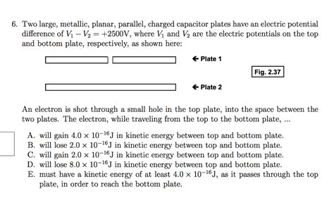 Solved Two Large Metallic Planar Parallel Charged