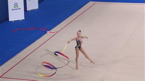 Первенство Москвы по художественной гимнастике 2024 Садовников Анастасия Лента Дебют Youtube