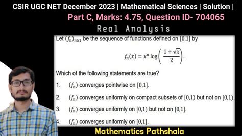 Csir Ugc Net December 2023 Mathematical Sciences Real Analysis