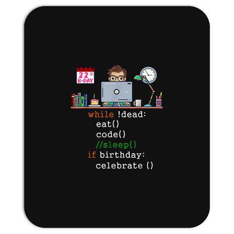 Mens 22nd Birthday I Software Engineer And Coder I Eat Code Sleep