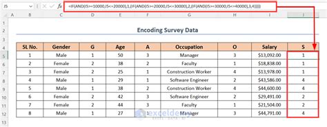 How To Encode Survey Data In Excel Easy Steps