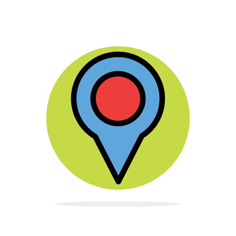 Location Map Marker Pin Abstract Circle Background Flat Color Icon 13327474 Vector Art At Vecteezy