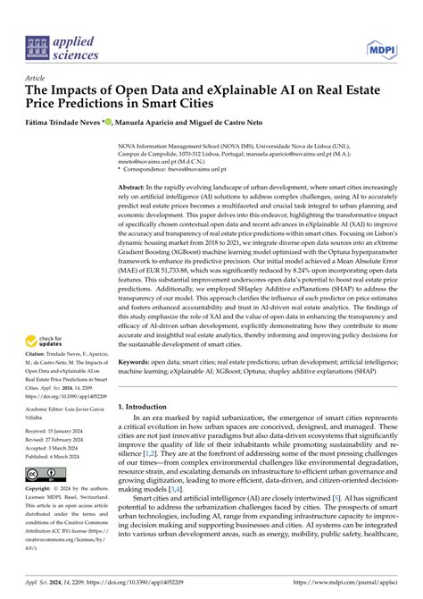 Pdf The Impacts Of Open Data And Explainable Ai On Real Estate Price