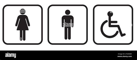 Gender Line Icon Set On White Backgrounds Gender Icon Man And Woman