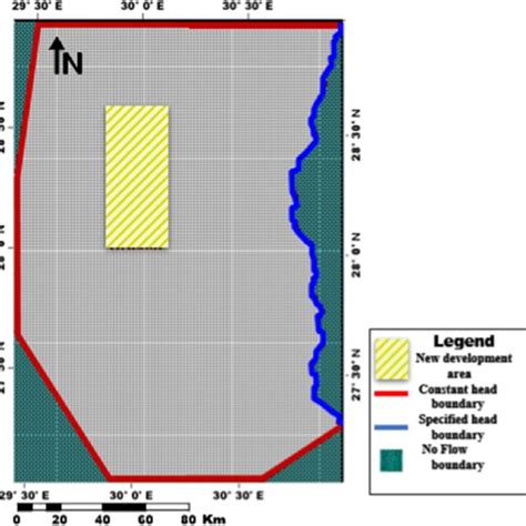Numerical Grid Of The Modeled Area Hydrologic Boundaries And New Download Scientific Diagram