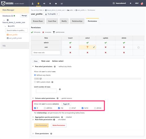 Permissions Examples Hasura Graphql Docs