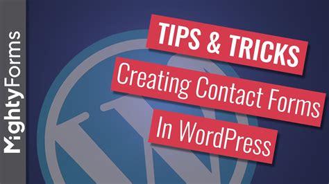 How To Create A Contact Form In Wordpress Youtube