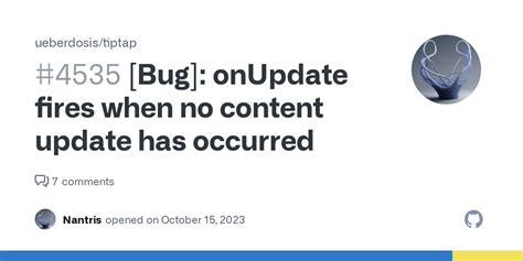 Bug Onupdate Fires When No Content Update Has Occurred · Issue 4535