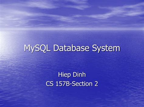 Ppt Mysql Database System Powerpoint Presentation Free Download Id9252347