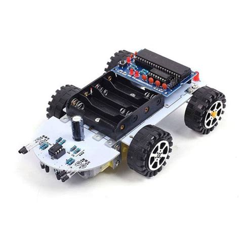 Smart Car Diy Kit C51 Intelligent Vehicle Obstacle Avoidance Tracking