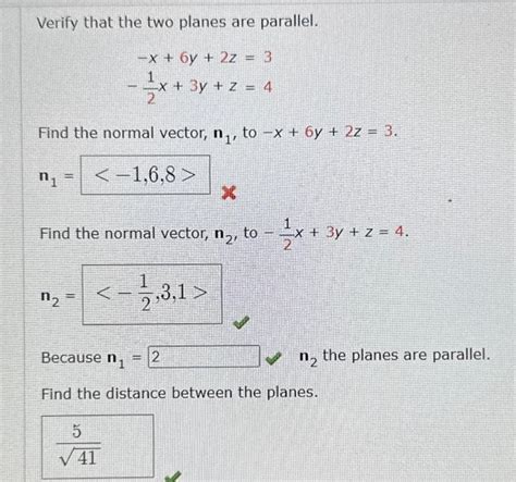 Solved Verify That The Two Planes Are Parallel Chegg Com