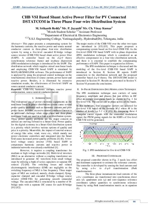 pdf chb vsi based shunt active power filter for pv connected dstatcom