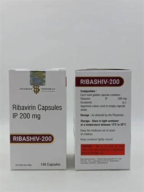 Ribavirin 200 Mg Capsules At ₹ 3000 Bottle Ribavirin Capsules In Nagpur Id 2854132654488