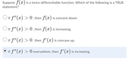 Solved Suppose F X Is A Twice Differentiable Function Chegg Com