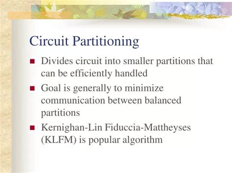 Ppt Circuit Partitioning Powerpoint Presentation Free Download Id