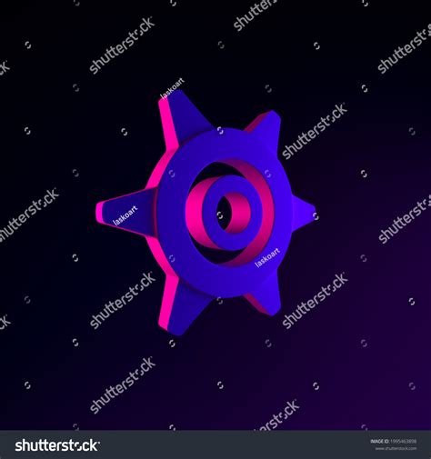 Gear Neon Icon Cartoon Style D Stock Illustration