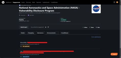 Muhammad Saad Khan On Linkedin Nasa Bugcrowd Space Science Technology Bugbounty