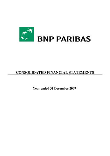 Bnp Paribas Financial Statements