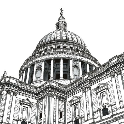 drawing all of london st paul s cathedral r architecture