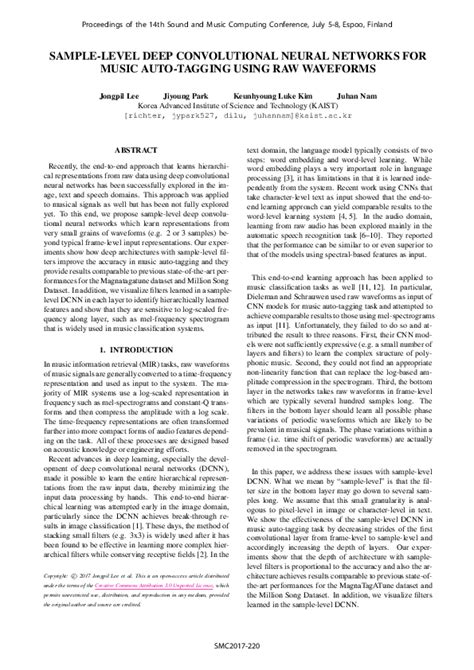 Pdf Sample Level Deep Convolutional Neural Networks For Music Auto