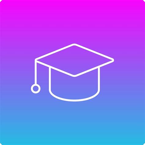 졸업 모자 아이콘 프리미엄 벡터