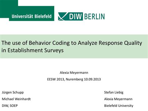 Ppt The Use Of Behavior Coding To Analyze Response Quality In