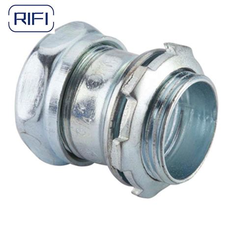 Steel Emt Conduit Connector Coupling Electrical Cable Compression Type