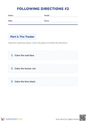Following Directions Worksheets For 1st Grade Worksheetzone