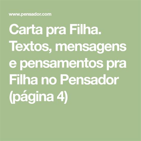 Carta Pra Filha Mensagens Inspiradoras Para Conex O Fortalecida