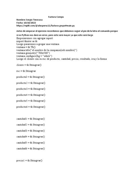 Factura Compu Pdf Programación De Computadoras
