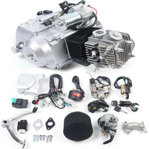 Buy 125cc Go Kart Engine 4 Stroke Motor 3 Speed Electric Start Semi Auto Motor Engine W Reverse