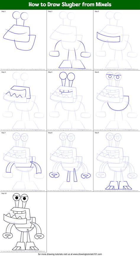 How To Draw Slugber From Mixels Mixels Step By Step