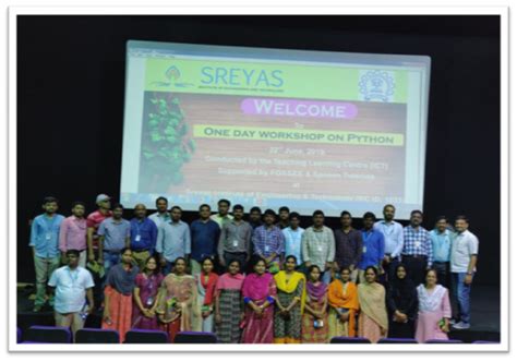 Sreyas Engineering College One Day Workshop On Python