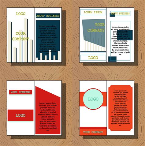 브로셔 전단지 디자인 레이아웃 템플릿 크기 벡터의 집합 Ai Eps Uidownload