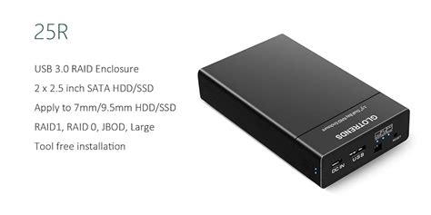 Hdd Usb Raid Enclosure Storage Glotrends 25r 2 Bay Usb 3 0 Hard Drive Raid