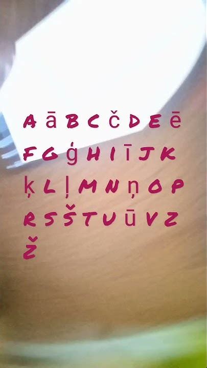 A ā B C č D E ē F G ģ H I ī J K ķ L ļ M N ņ O P R S š T U ū V Z ž Youtube