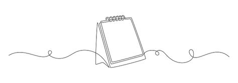 하나의 연속적인 선 그리기에 느슨한 잎 달력 연도 기억에 남는 날짜와 이벤트 날짜의 상징은 간단한 선형 스타일입니다 편집 가능한 스트로크로 된 시간 계획자 의제 개념 낙서