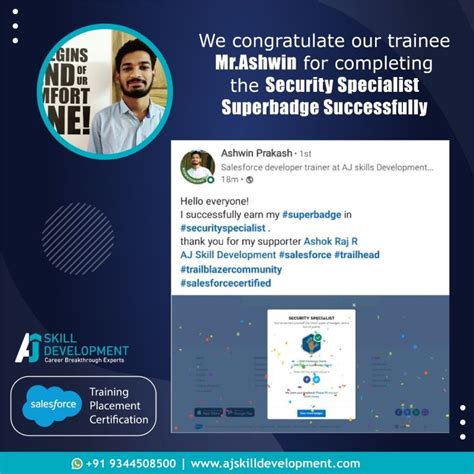 Ashok Raj Rajendran On Linkedin Salesforce Training Certification Placement