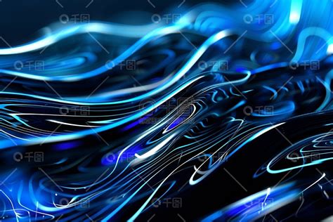 3d渲染ai数字艺术 人工智能3d渲染抽象艺术深蓝色黑色流动线条科技感插画 Ai图片免费下载 Png格式 4032像素 编号71530963 千图网