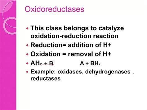 Classifications And Properties Of Enzymes Pptx