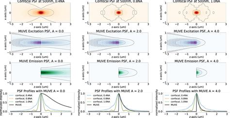Monte Carlo Simulations Of Confocal And Muve Point Spread Functions Download Scientific Diagram