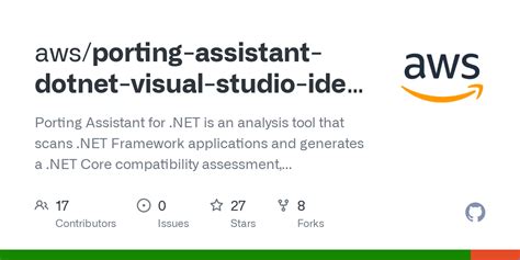 Github Awsporting Assistant Dotnet Visual Studio Ide Extension
